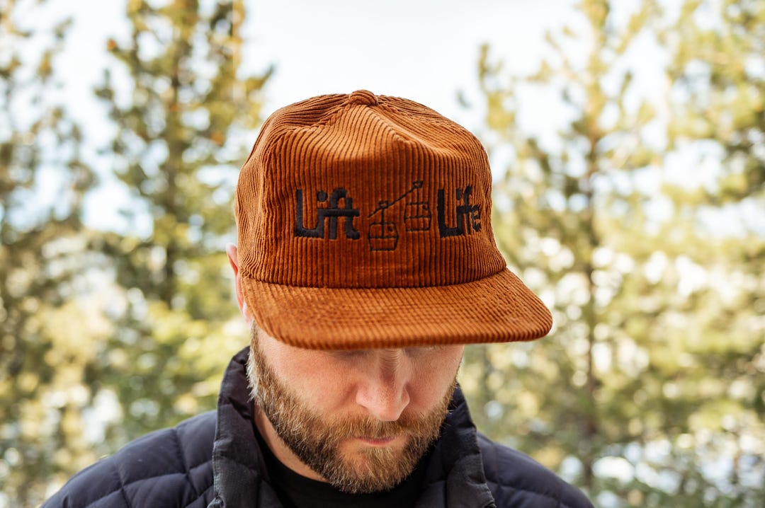 Lift Life Corduroy Flat Brim Hat | Chair Lift Inspired Winter Headwear ...