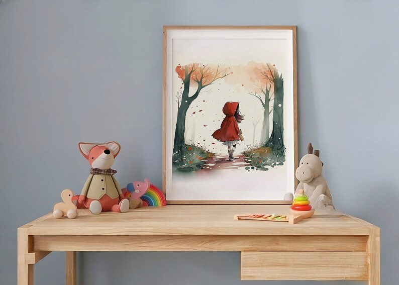 Little Red Riding Hood, Digital Downoad,fairytale Illustration,fantasy ...