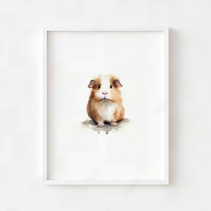Guinea Pig Artwork,detailed Pet Portrait,realistic Watercolor,digital ...
