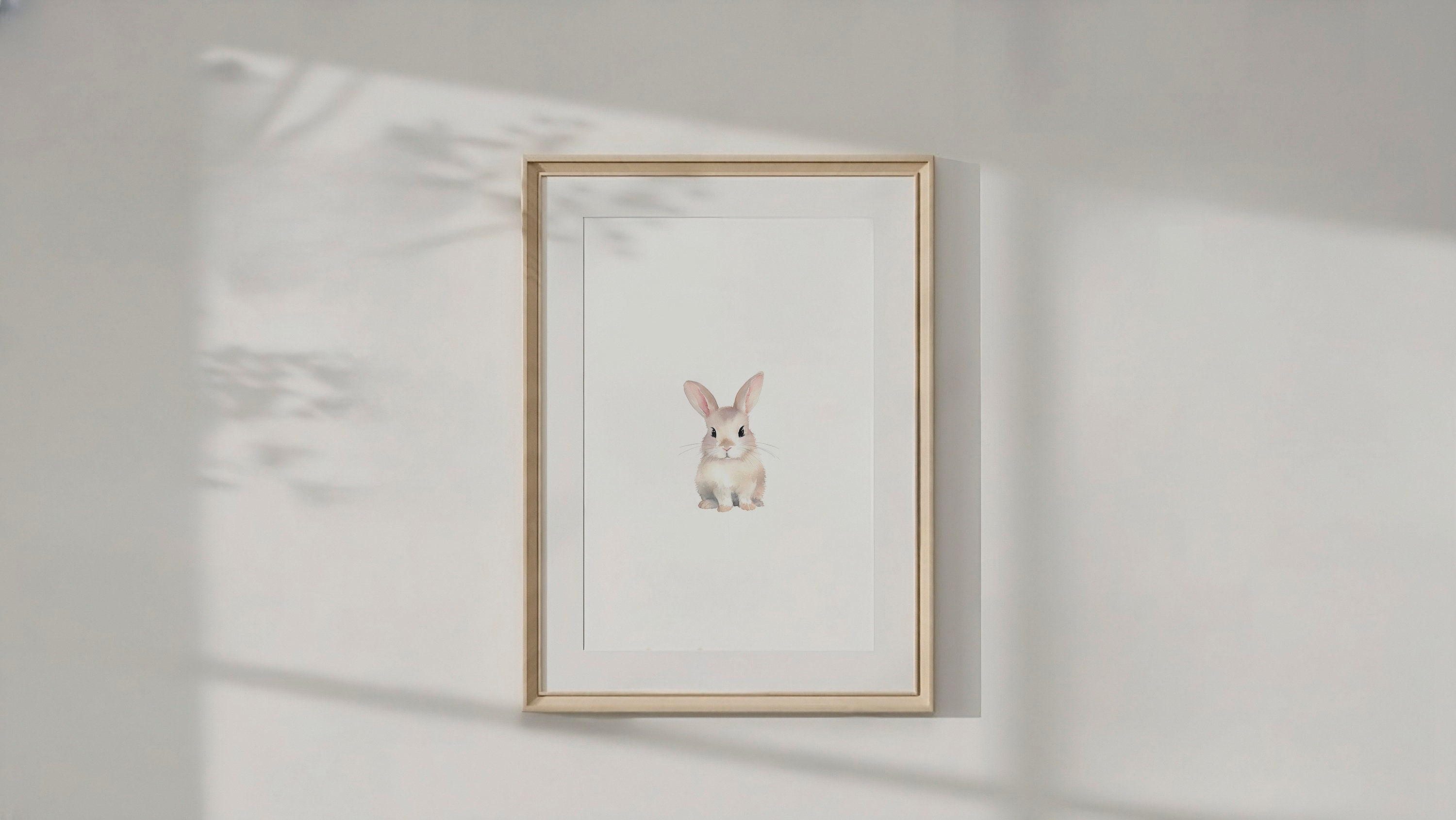 Bunny Rabbit Watercolor Painting,woodland Forest Animal,neutral ...
