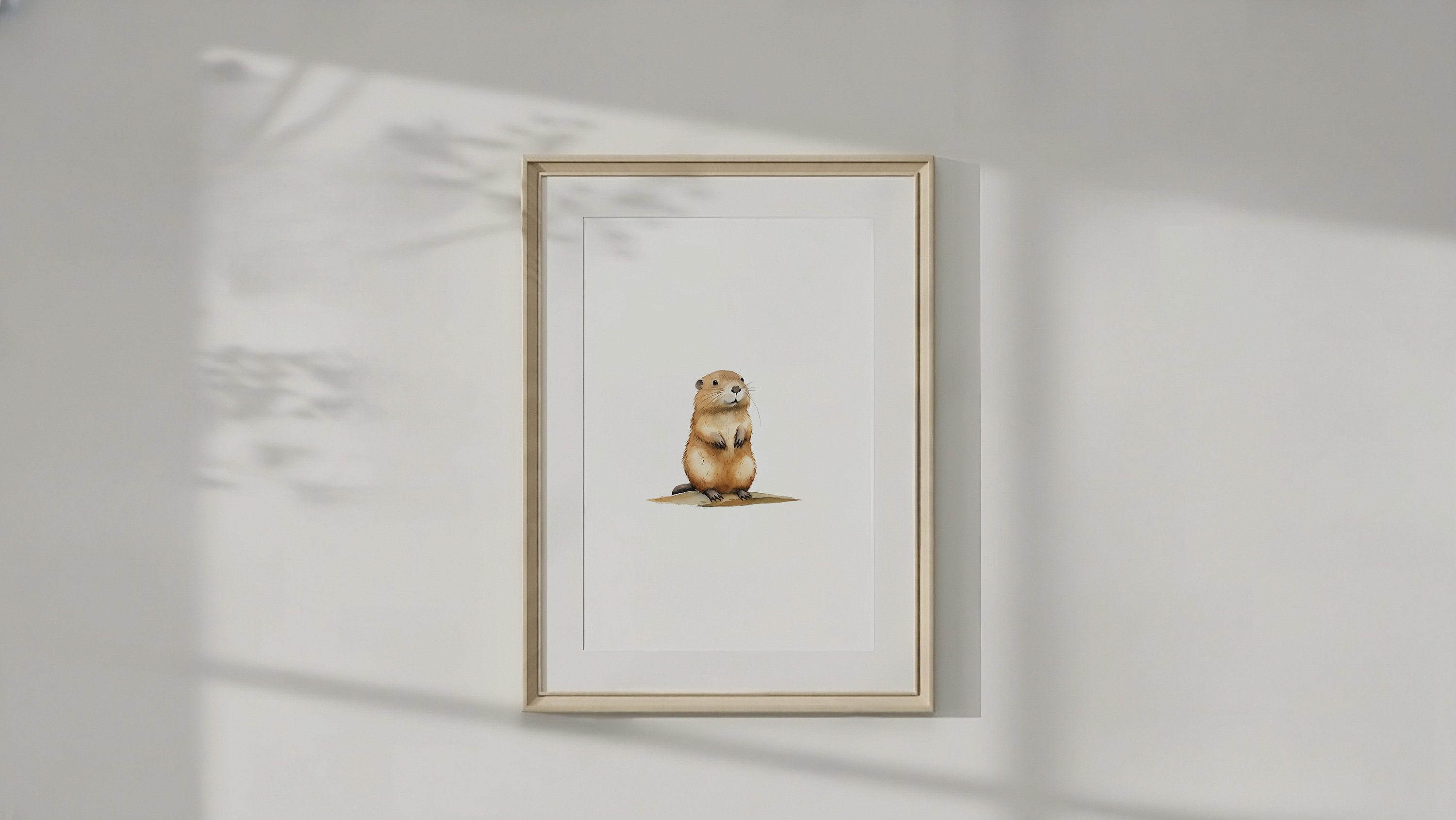 Beaver Nursery Decor,neutral Baby Room, Forest Theme Art,minimal ...