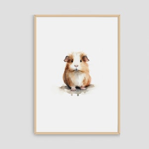 Guinea Pig Artwork,detailed Pet Portrait,realistic Watercolor,digital ...