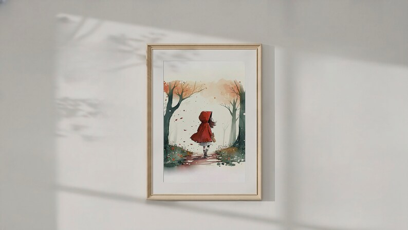 Little Red Riding Hood, Digital Downoad,fairytale Illustration,fantasy ...