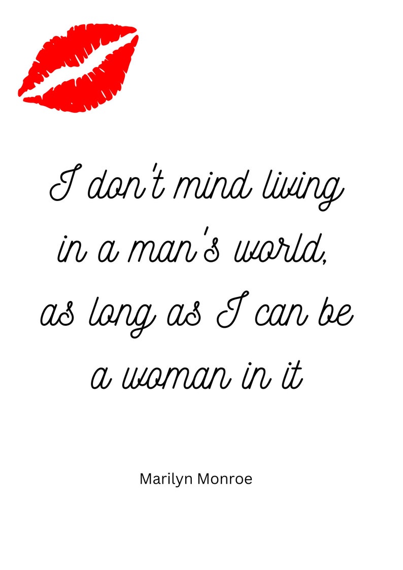 A4 Printable Trio of Marilyn Monroe Quotes Wall Art, Hollywood Quotes ...