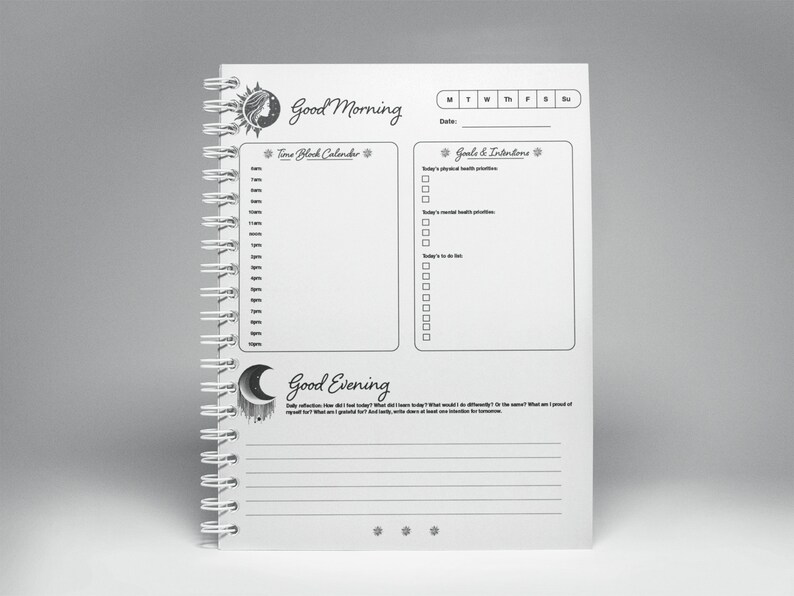 Printable Celestial Daily Planner & Journal in One Digital Download ...
