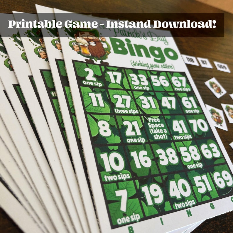 Printable St Patricks Day Game Instant Download 10 Unique Game Boards ...