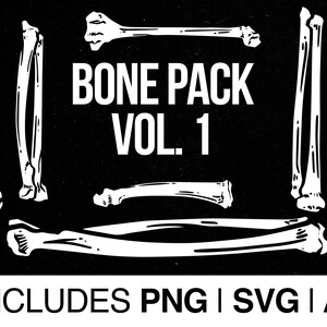 Bone Pack Vol.1 Illustrated Bone Clipart Collection PNG - Etsy