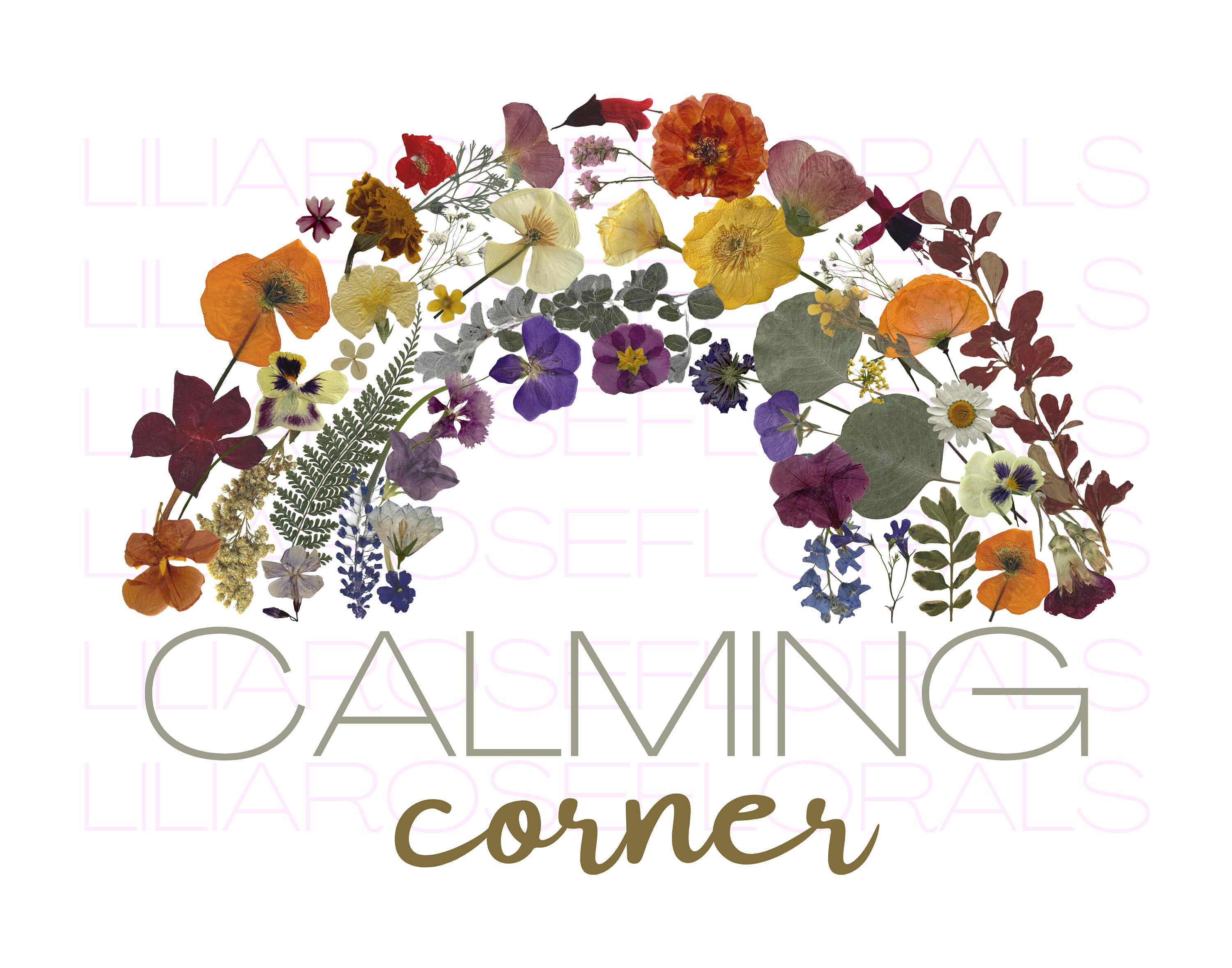 Pressed Flower Rainbow - Calming Corner (print) Decor for Baby Room or ...