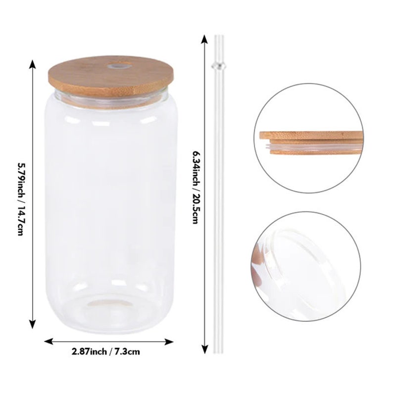 Mom Daily Affirmation 16 Oz Clear Glass Bottle With Bamboo Lid Etsy