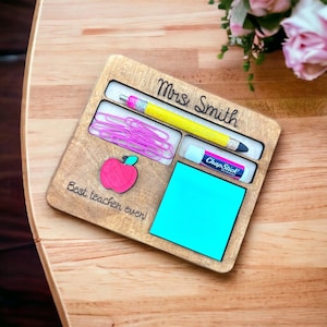 Teacher Appreciation Sticky Note Holder Custom Desk Organizer for End ...