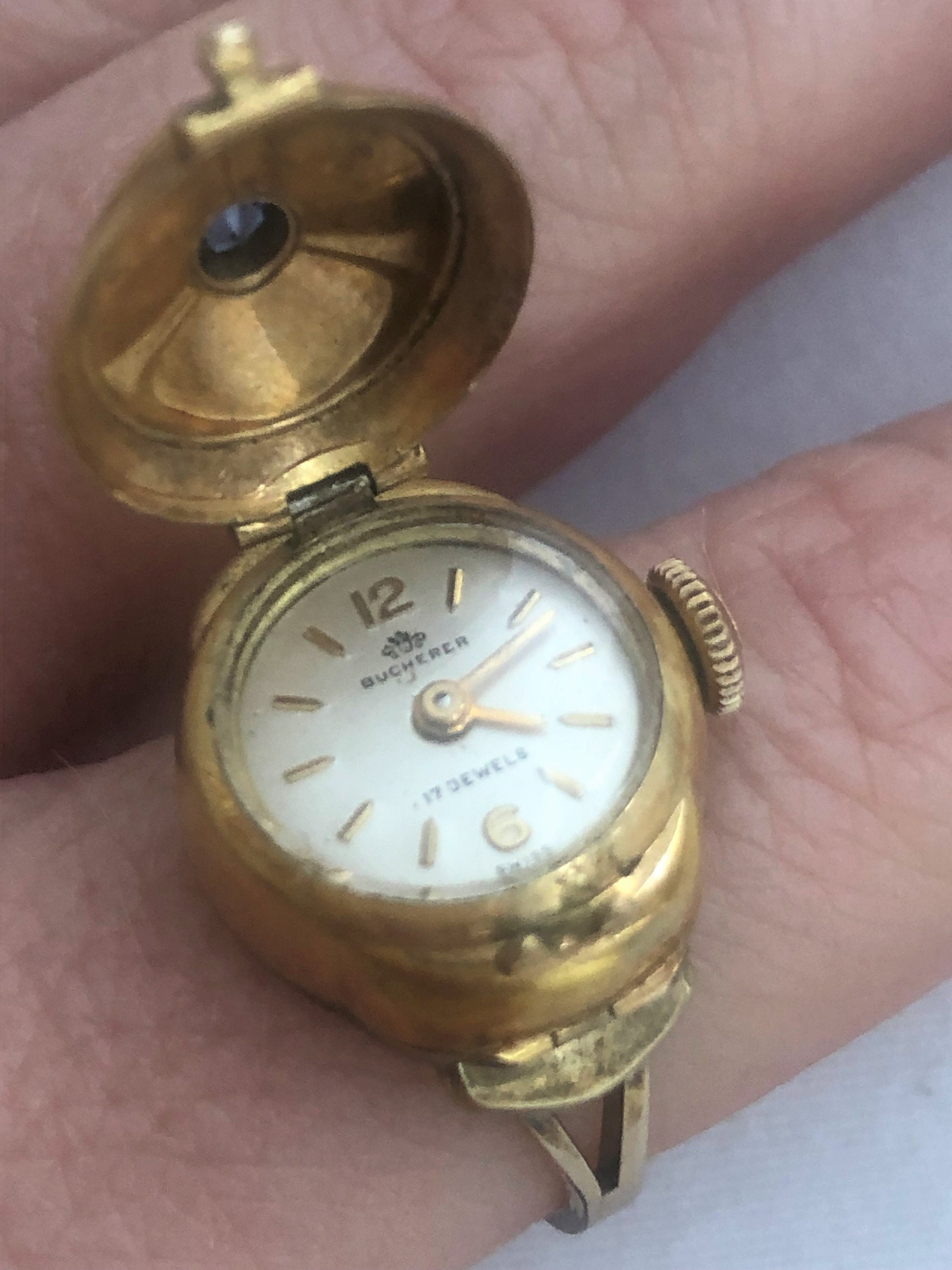 1940s Bucherer Flower Gold Ring Watch - Etsy