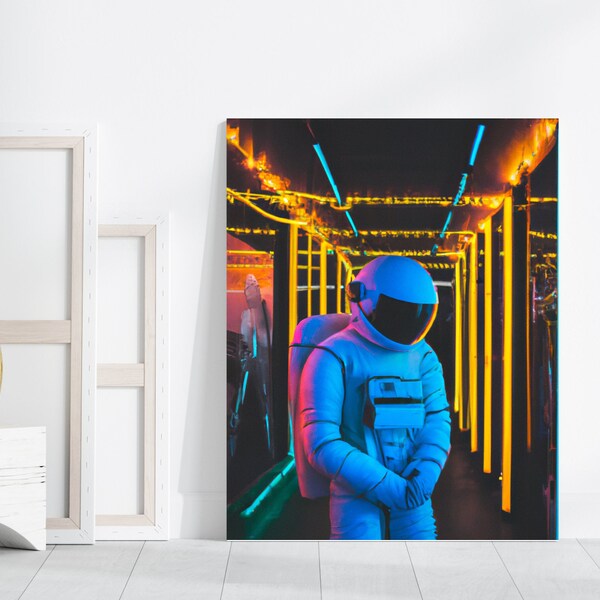 Neon Space Artwork - Etsy