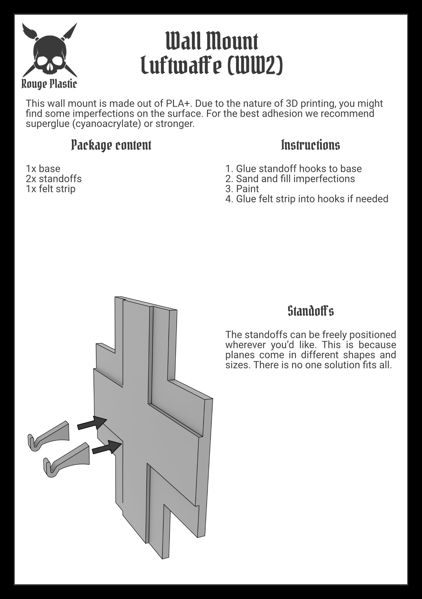 Scale Model Aircraft Wall Mount Display With Plane Insignia Roundel ...