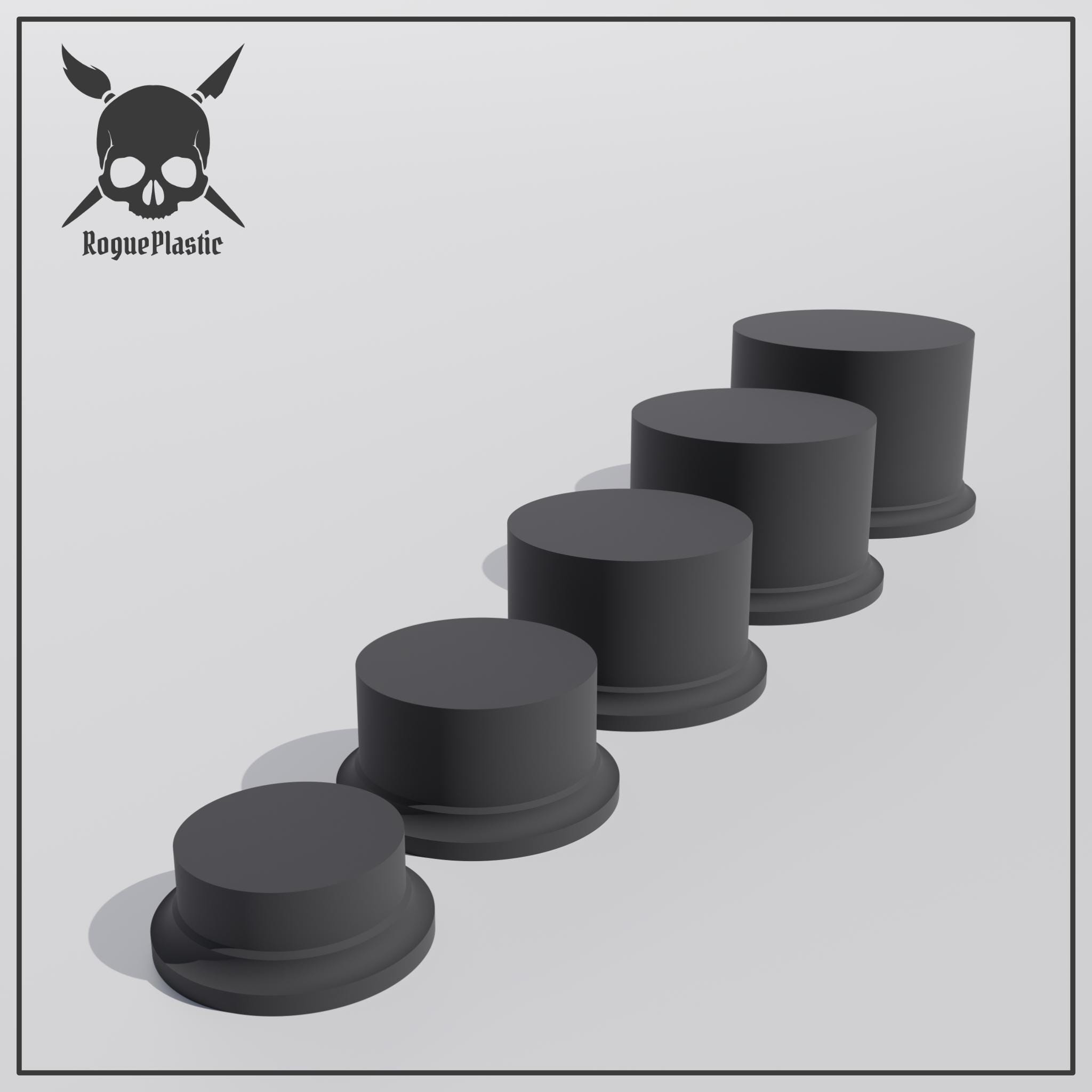 Circle Base Elevated Display Stands Plinths for Miniatures & Scale ...
