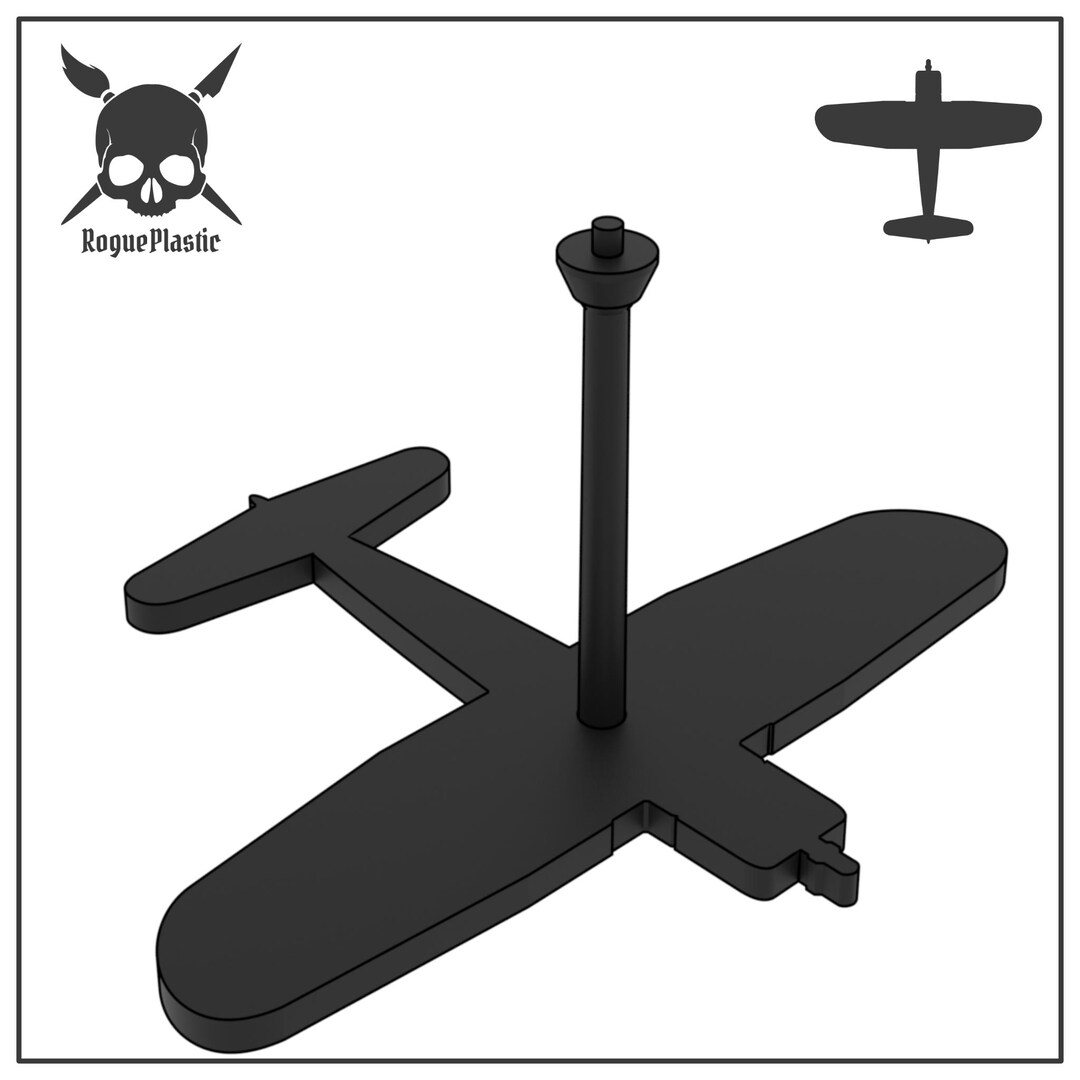 Scale Model Airplane Flight Stand With Silhouette Base - Vought F4U ...