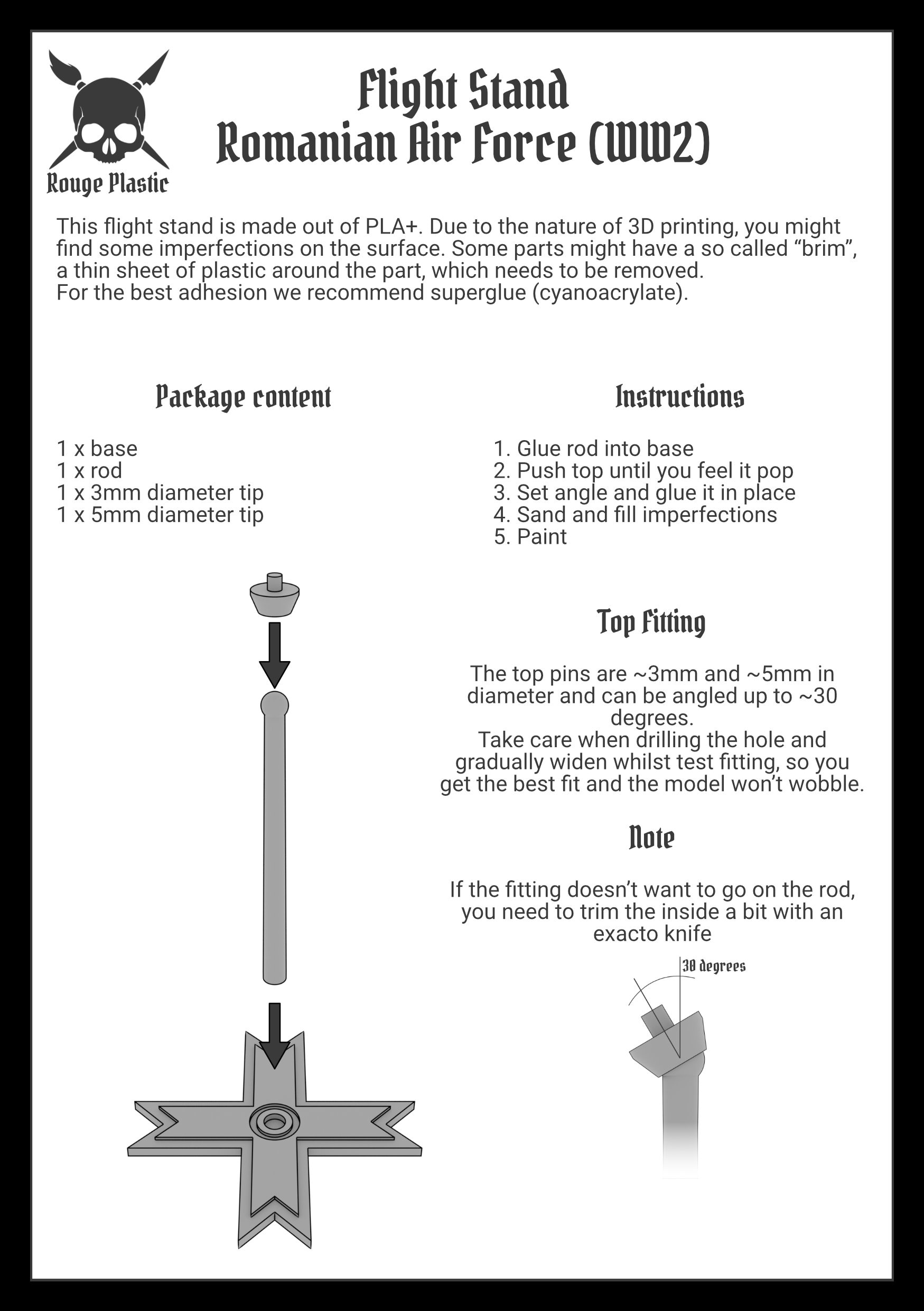 Scale Model Airplane Flight Stand With Roundel Base Romanian Air Force ...