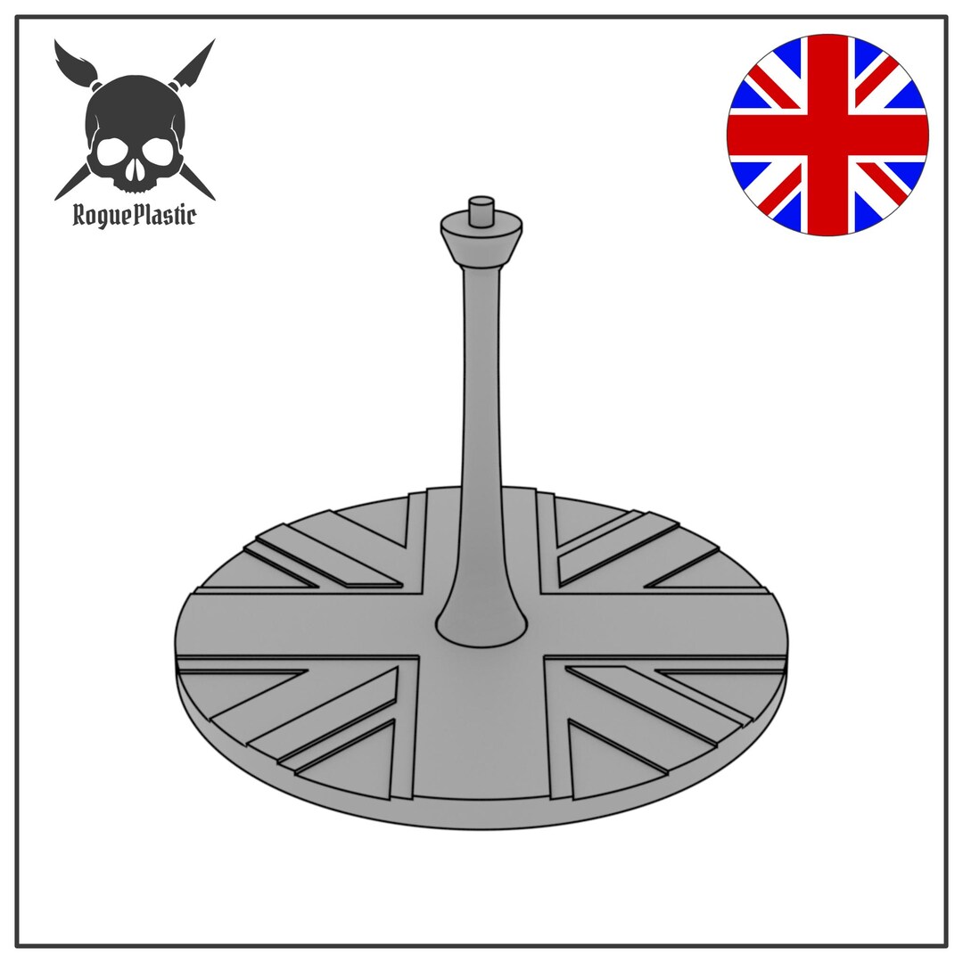 Scale Model Airplane Flight Stand With Roundel Base - Union Jack - Etsy