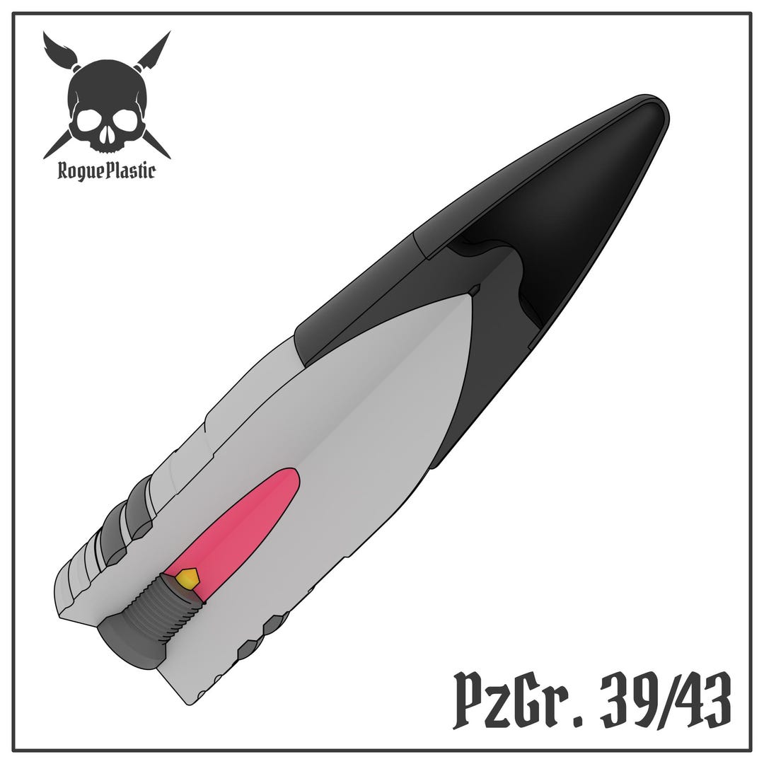 8.8cm Panzergranate 39 Tank Shell Replica Table Ornament With Cutout 3D ...