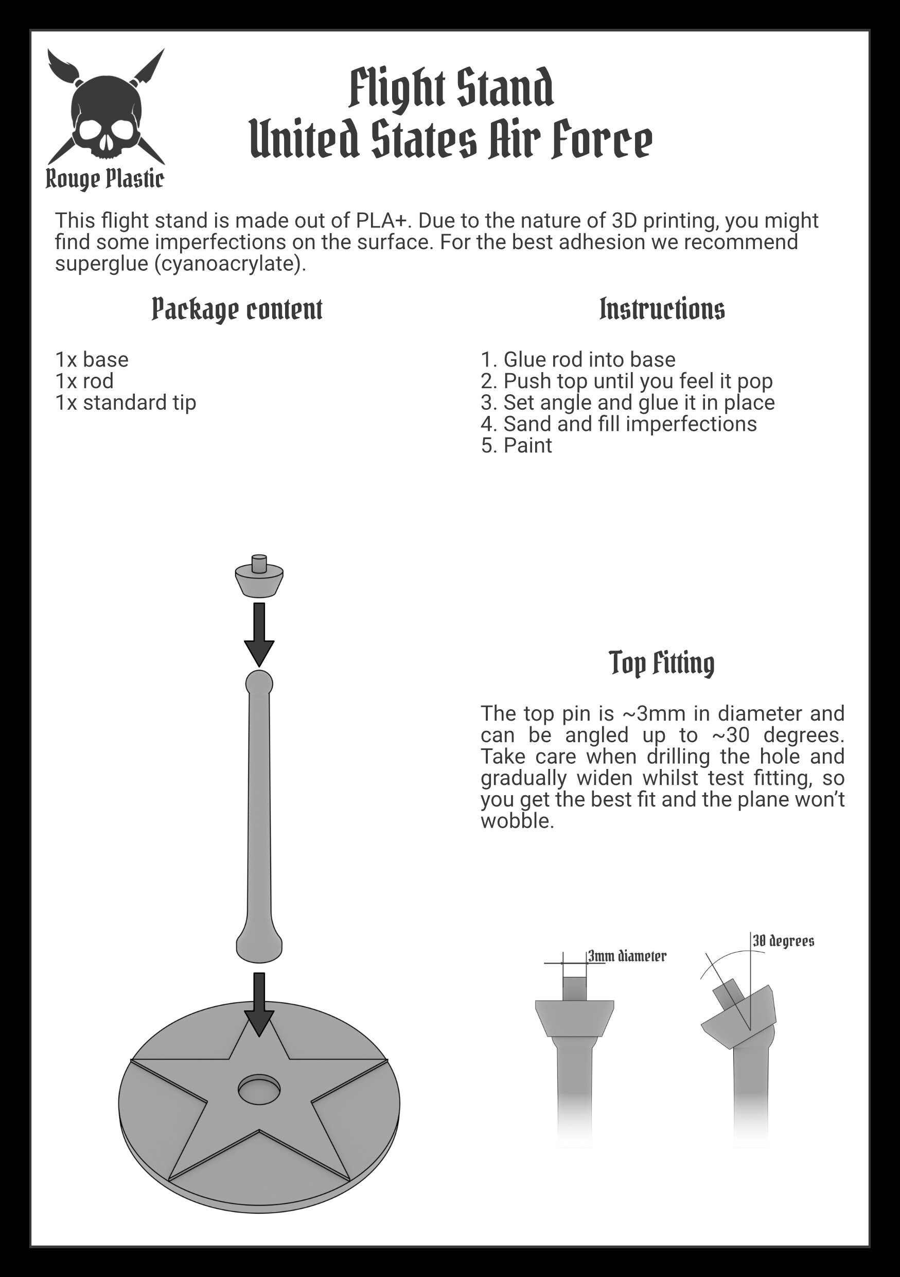 Scale Model Airplane Flight Stand With Roundel Base United - Etsy