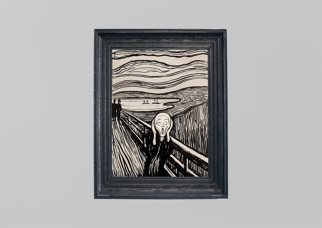 Edvard Munch's the Scream Print 1893 Vintage Wall Art for Home/office ...