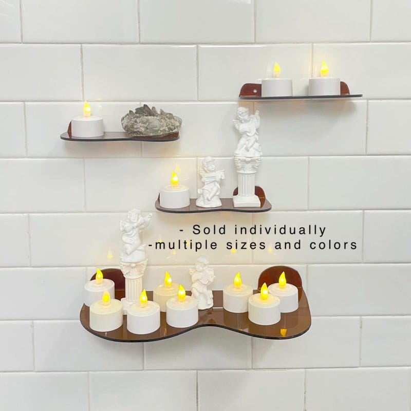 Brown Retro Wall Shelf - Etsy