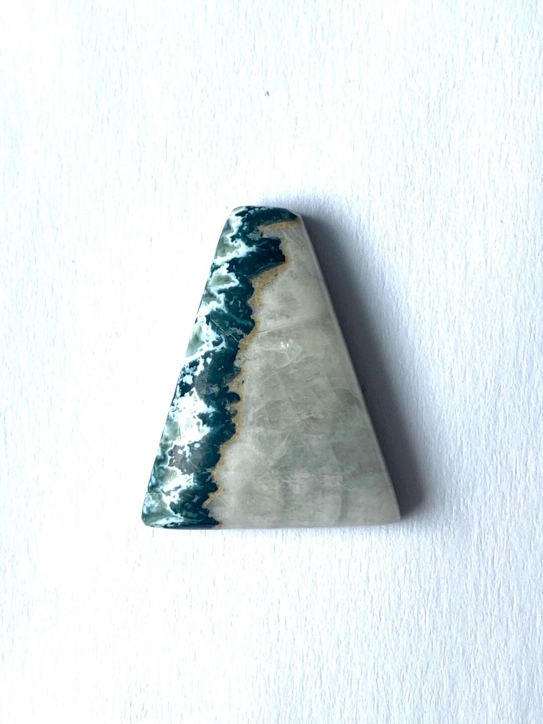 Blue Tide Seam Onyx Agate Triangular Cabochon With Great Pattern ...