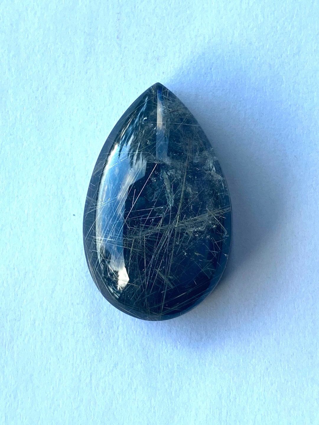 Rutilated Quartz Over Rainbow Obsidian Cabochon Doublet - Etsy