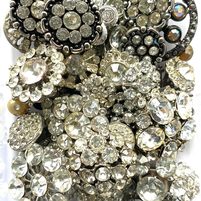 Rhinestone Buttons - Etsy