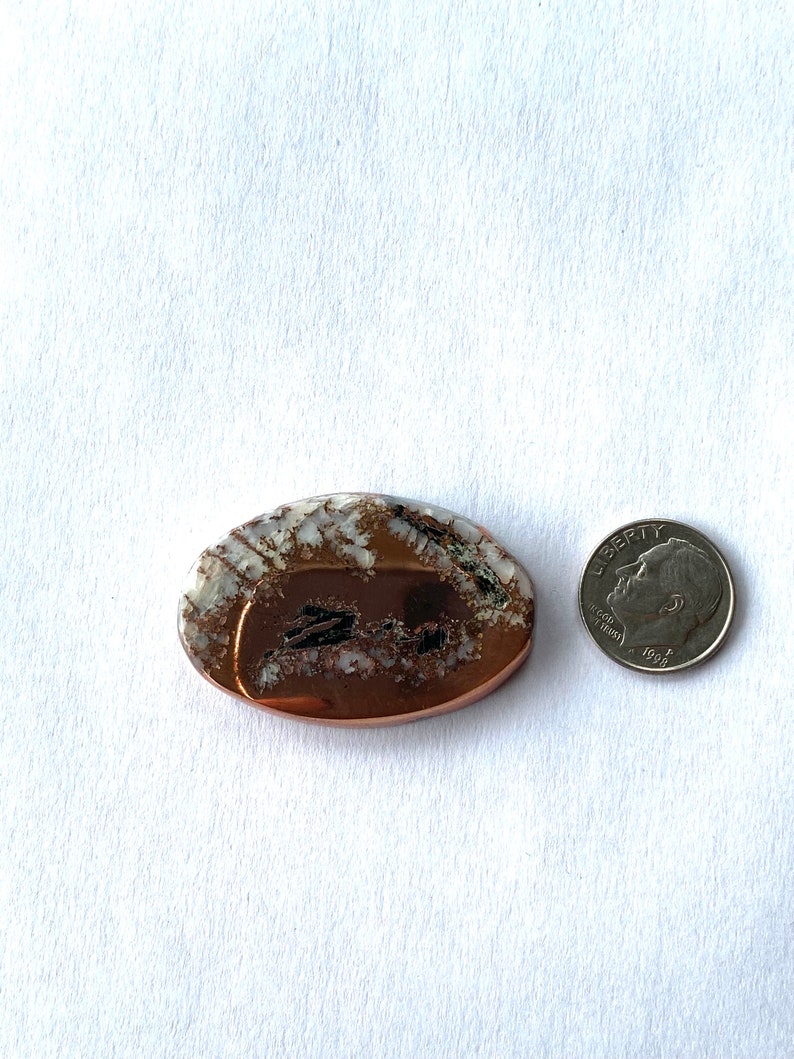Native Copper With Quartz Cabochon From Michigan, 42x27mm - Etsy
