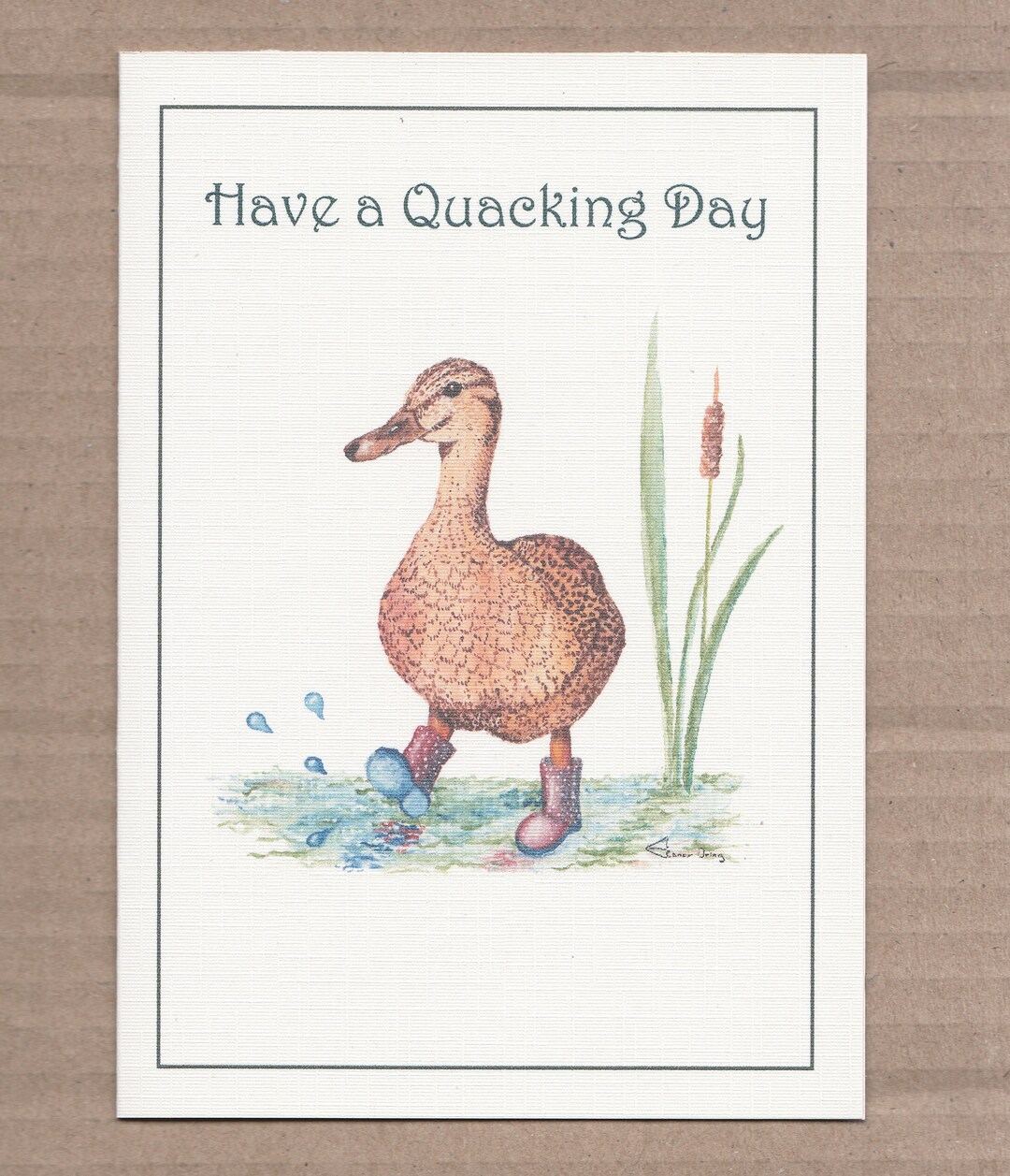 4 Set Pack Duck in Wellies Greeting Cards All Occasions Birthdays ...