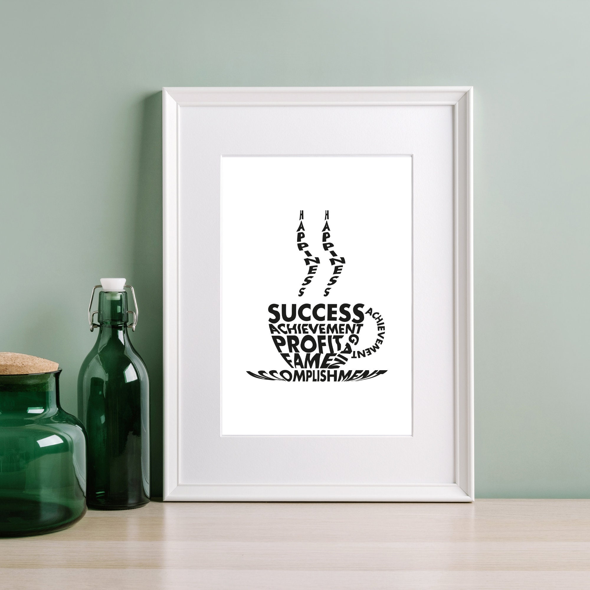 Kitchen Print Coffee Bar Printable Coffee Bar Art Neutral Prints Coffee ...