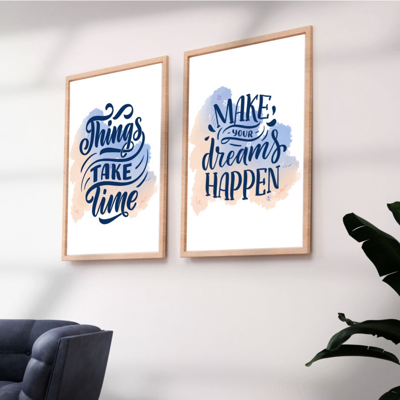 Set of 3 Positive Quote Printable Counselor Wall Art Psychology Quote ...