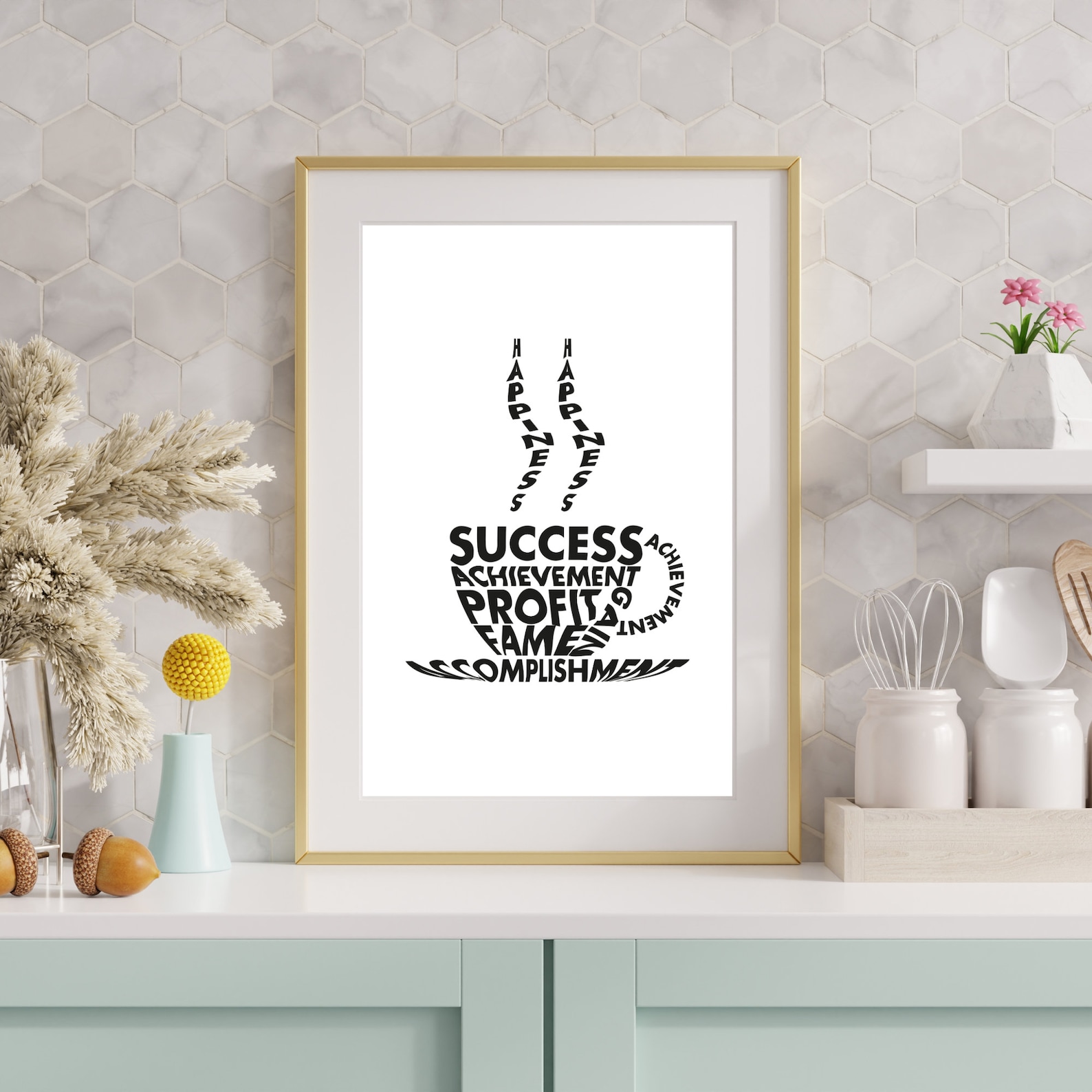 Kitchen Print Coffee Bar Printable Coffee Bar Art Neutral Prints Coffee ...