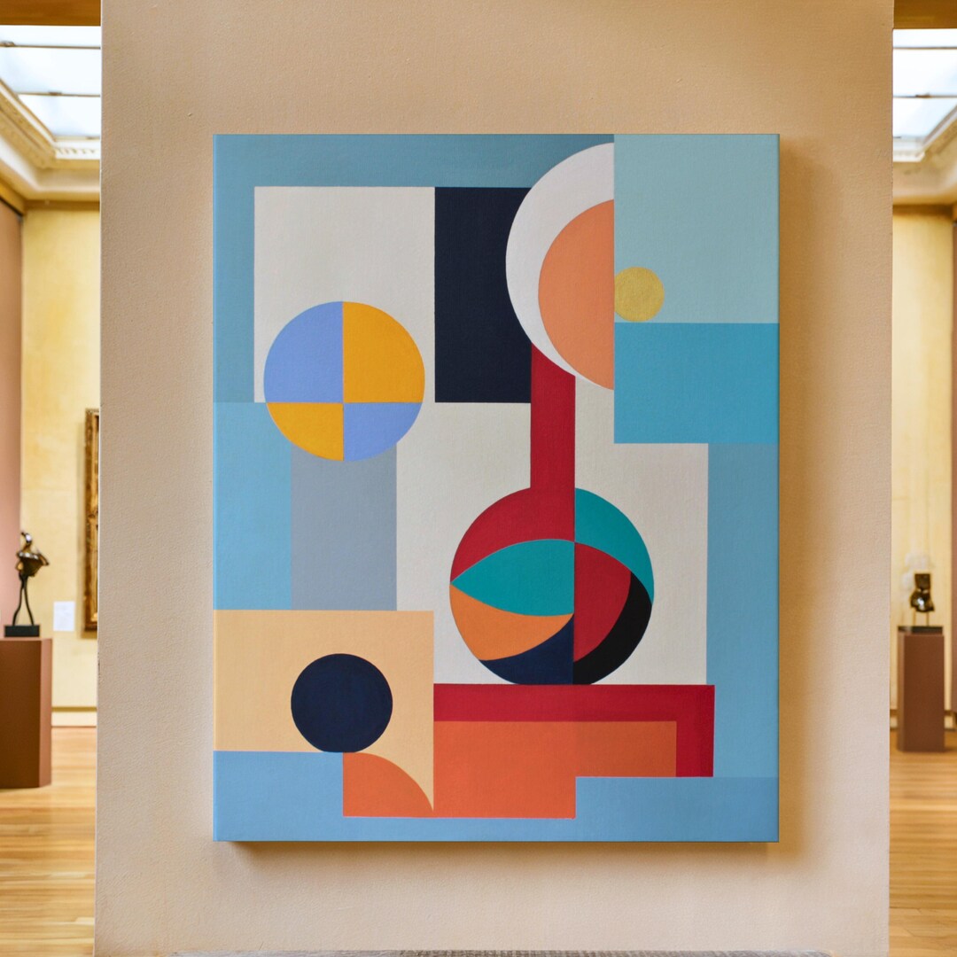 Geometric Abstraction Canvas Print, Modern Art, Symbolic Balance - Etsy