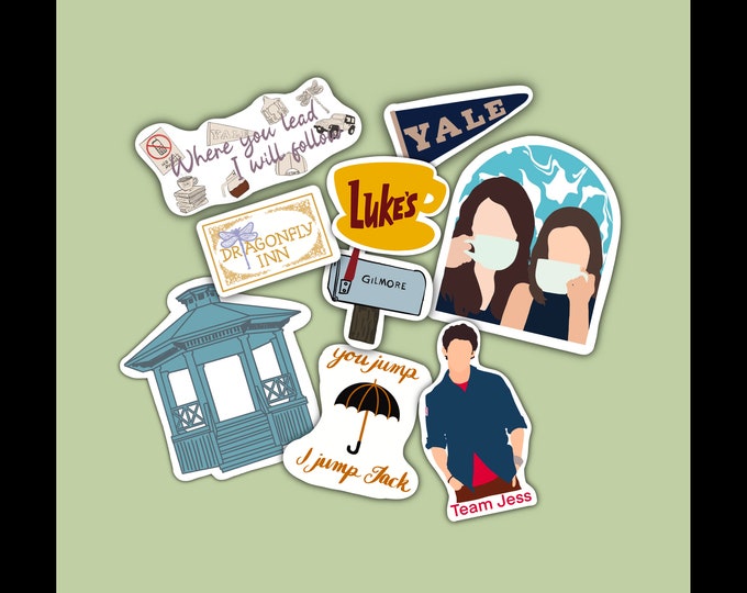 Gilmore Girls Sticker Pack, Vinyl Sticker, Water Bottle Sticker ...