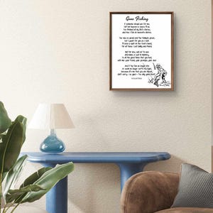 Gone Fishing Poem Print: Memorial Gift for Fisherman (digital Download ...