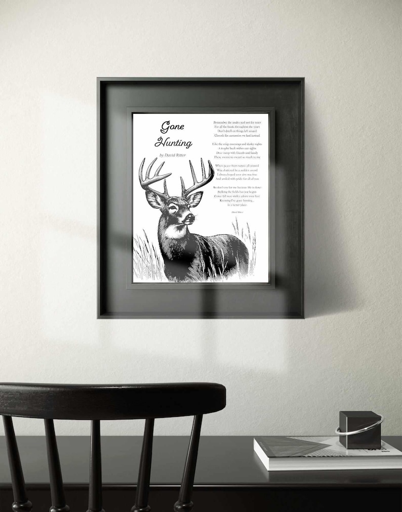 Hunting Memorial Poem: "gone Hunting" Print (digital Download) - Etsy