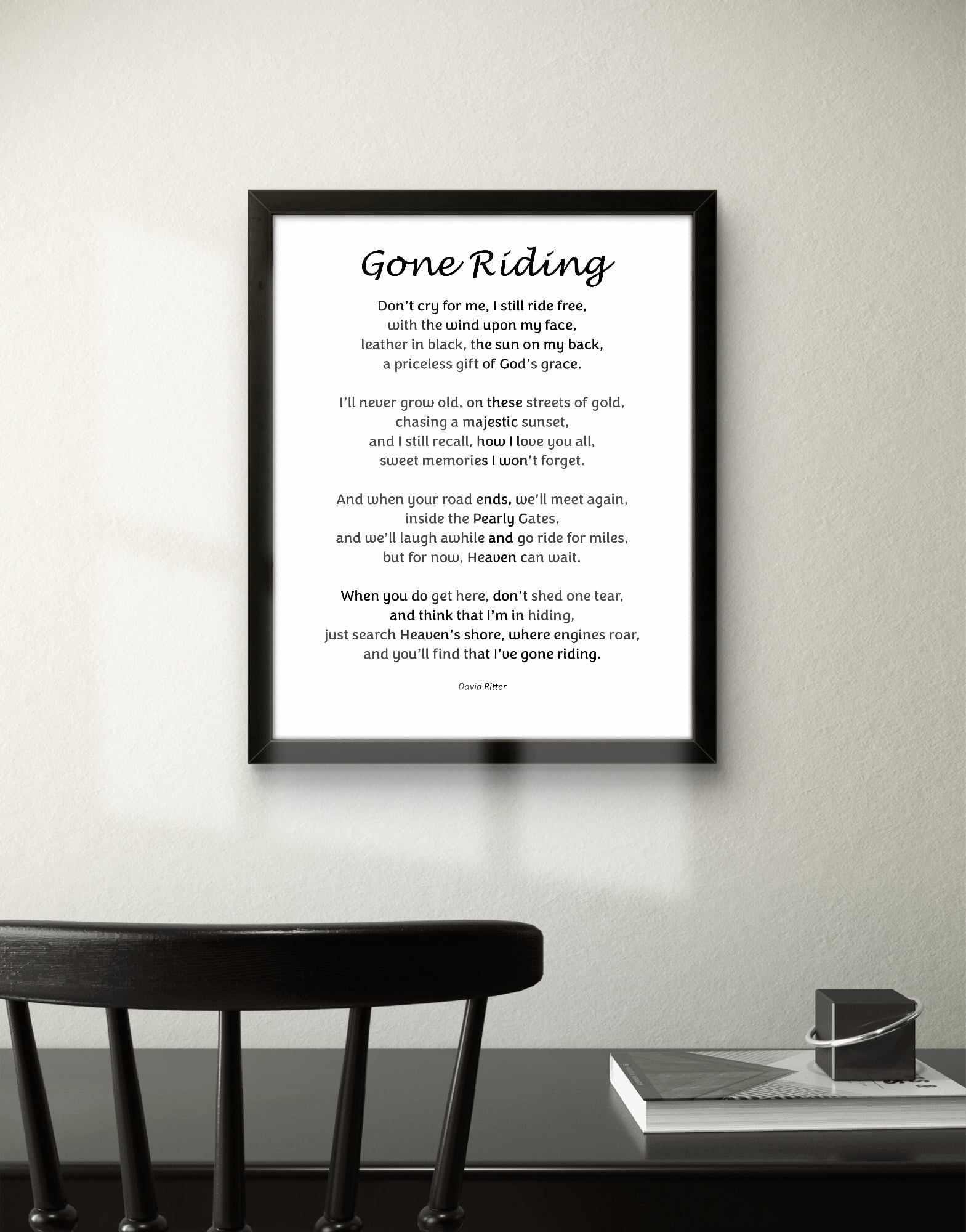 Biker Memorial Poem – "gone Riding" Sympathy Gift (digital Download) - Etsy