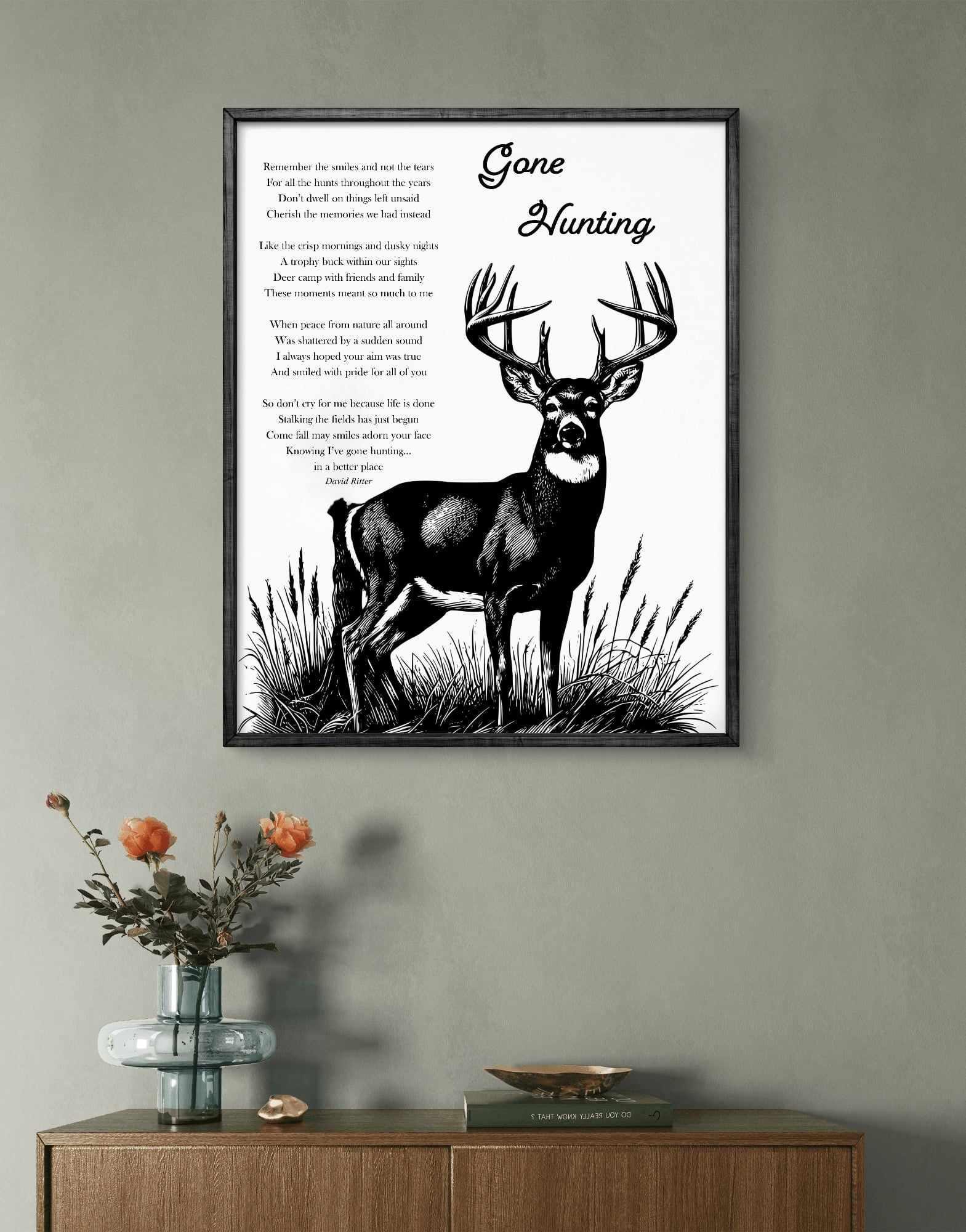 Hunter Memorial Poem Print: "gone Hunting" Tribute (digital Download ...