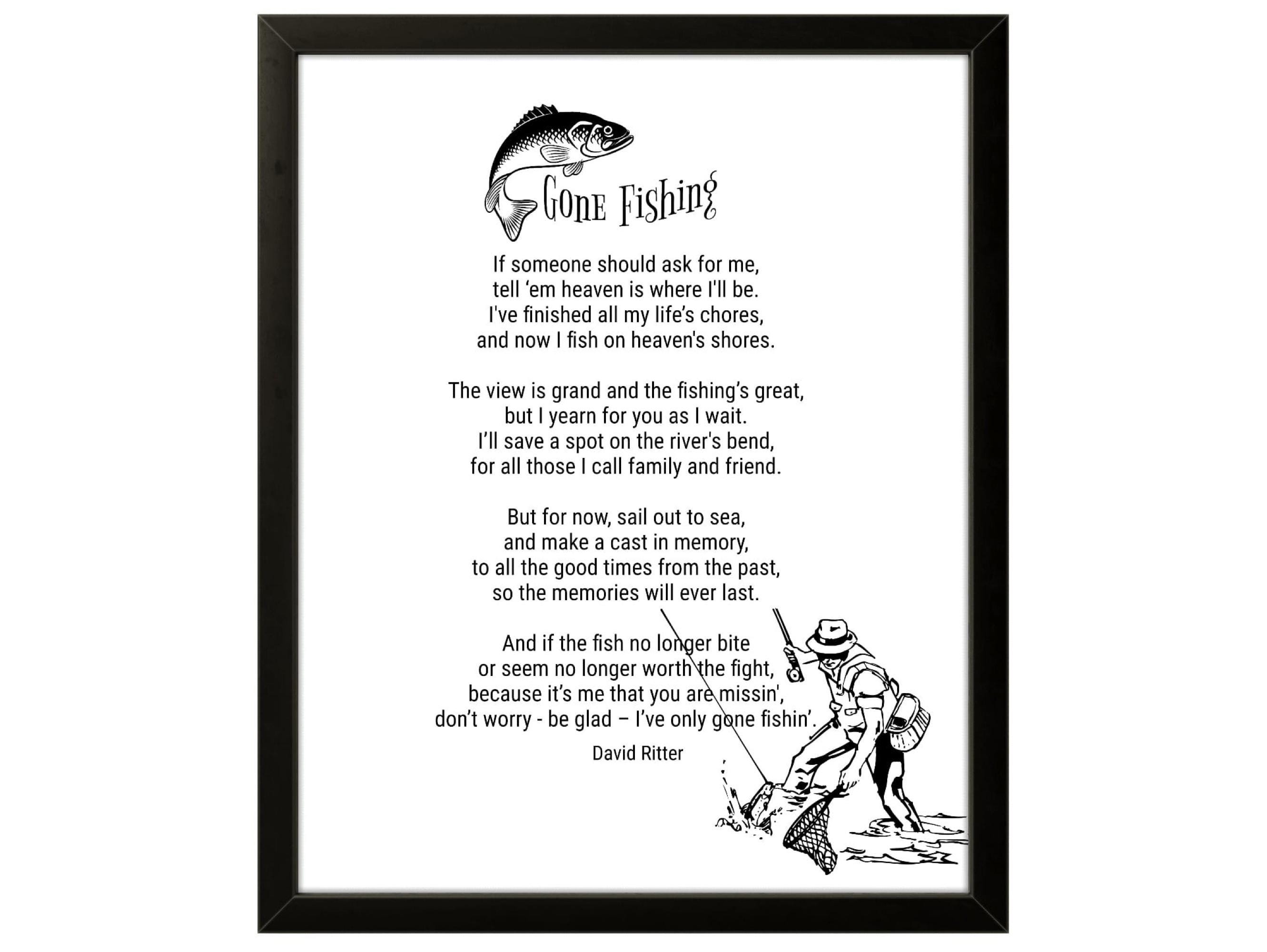 Gone Fishing Poem: Memorial Angler Tribute (revised) - Etsy