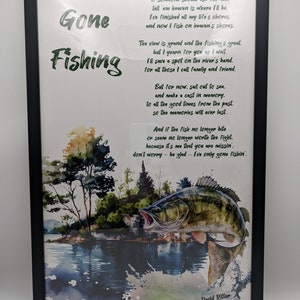 Gone Fishing Poem to Honor a Loved One Who Loved Fishing and Help ...
