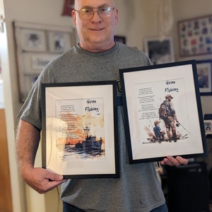 Gone Fishing Poem, Printable Funeral Tribute, Sympathy Gift, Angler ...