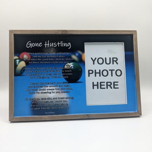 Gone Hustling Billiards Memorial Frame: Pool Player Tribute With Poem ...