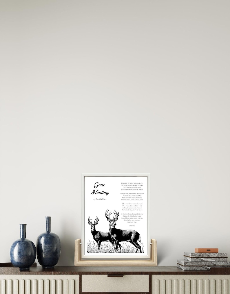 Gone Hunting Memorial Poem: Hunter Tribute Keepsake (digital Download ...