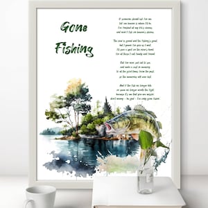 Gone Fishing Memorial Poem Print: Angler Remembrance Gift - Etsy UK