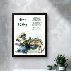 Gone Fishing Memorial Poem Print: Angler Remembrance Gift - Etsy UK