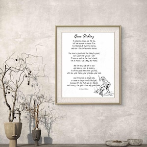 Gone Fishing Poem - Printable Memorial Download by David Ritter ...