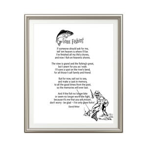 Gone Fishing Poem: Memorial Angler Tribute (revised) - Etsy