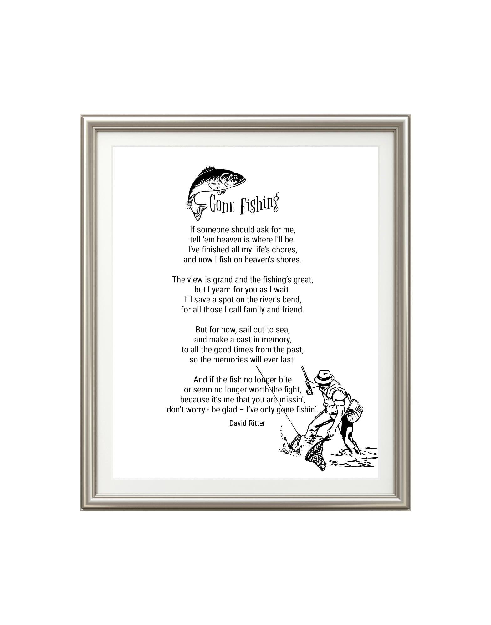 Gone Fishing Poem: Memorial Angler Tribute (revised) - Etsy