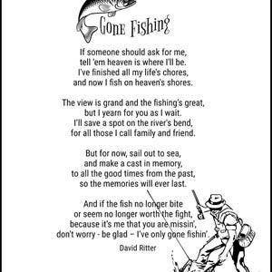 Gone Fishing Poem: Memorial Angler Tribute (digital Download) - Etsy